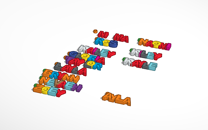 3D design Gymnastics Keyrings - Tinkercad