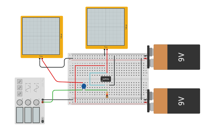Circuit design Active High Pass Filter - Tinkercad