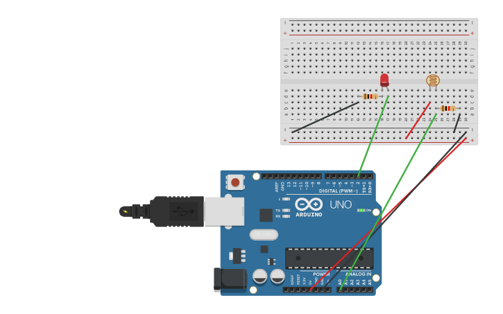 Circuit design LDR03 | Tinkercad