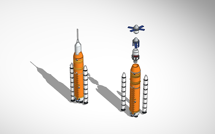 3D design SLS and Orion / Artemis - Tinkercad