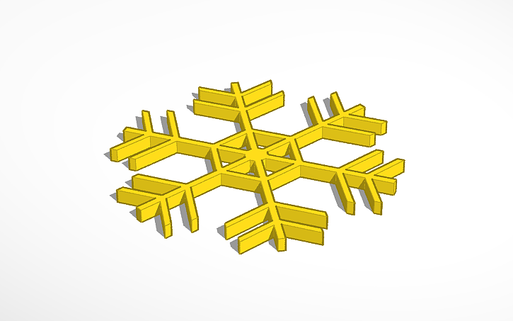 3D design snowflake - Tinkercad