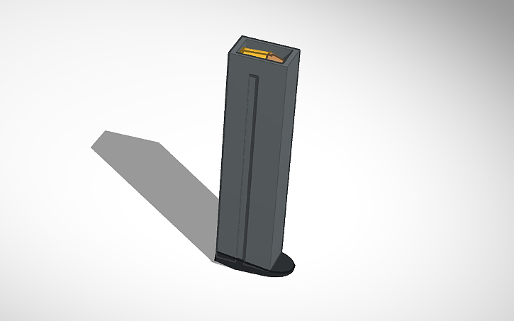 3D design pistol magazine - Tinkercad