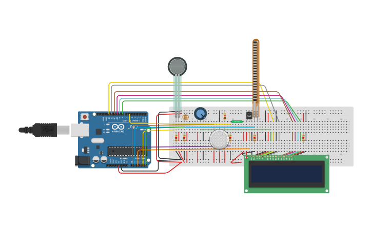 Circuit design Multiples Sensores | Tinkercad