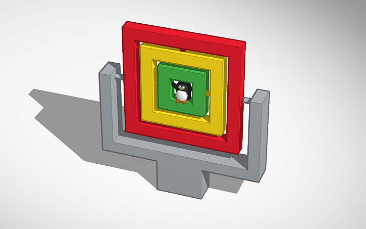 3D design 3-axis Gyro Ride Sim Lab - Tinkercad