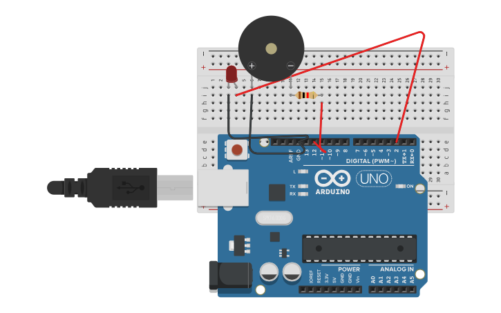 Circuit Design Buzzer Tinkercad