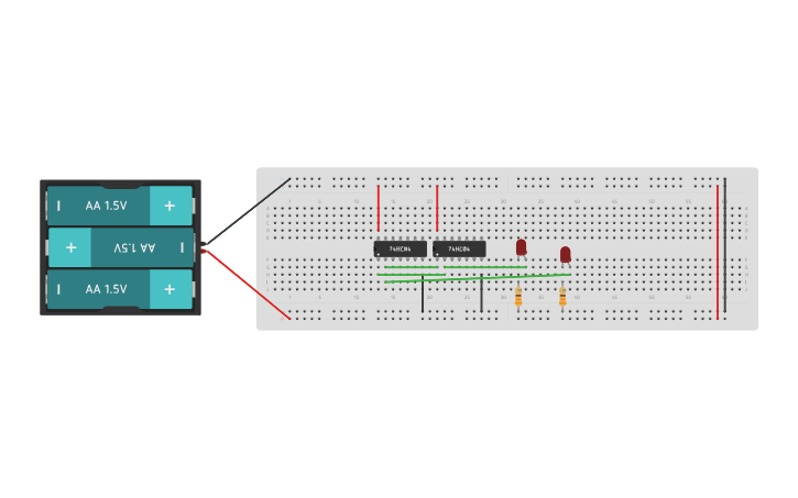 Circuit design BiEstable - Tinkercad
