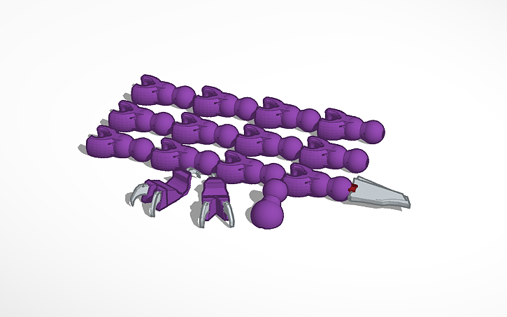 3D design Ridley tail and feet parts for custom figure | Tinkercad