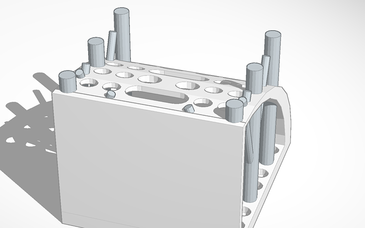 3D design epic pencil holder - Tinkercad