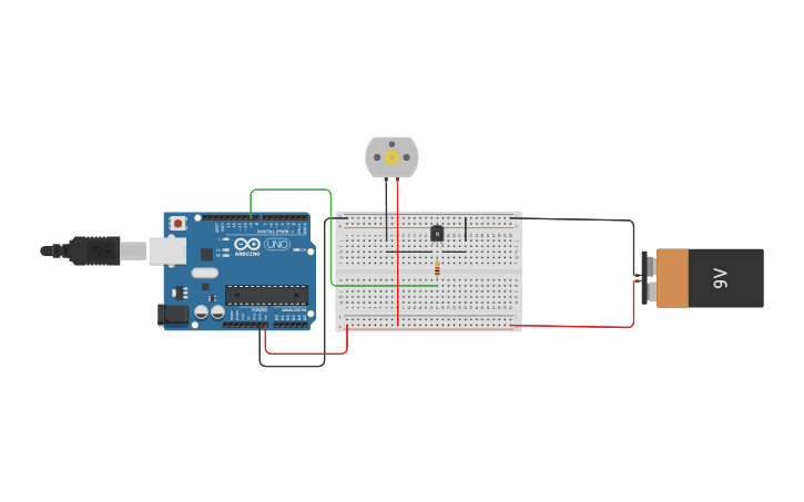 Circuit design Circuito para Motor - Tinkercad