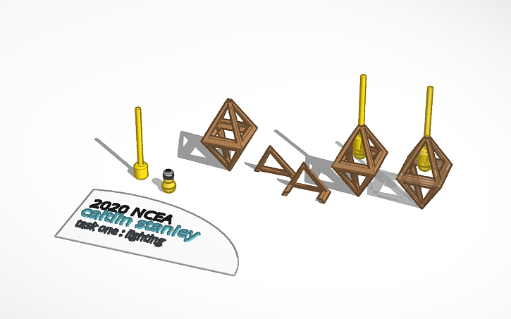 3D design lighting - Tinkercad