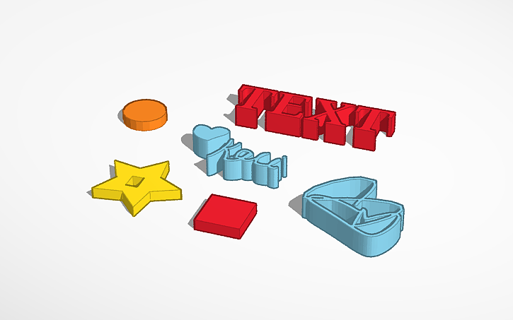 3D design Starter Shapes for Tinkercad Intro Project - Tinkercad