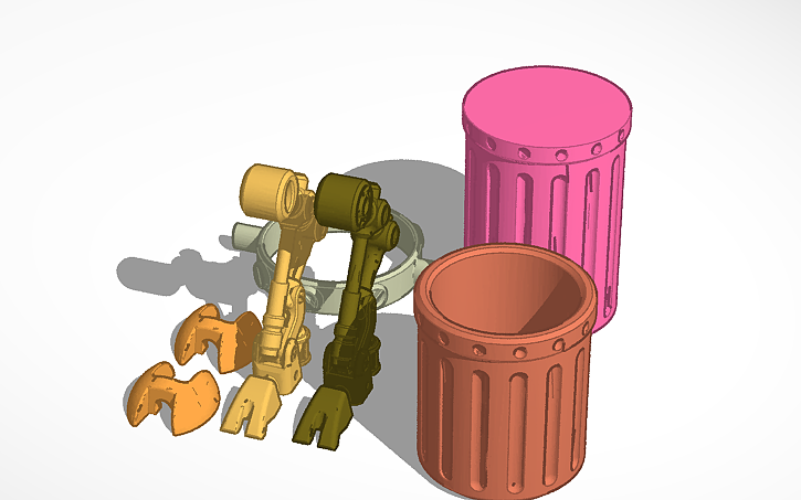 3D design Trash Walker - Tinkercad