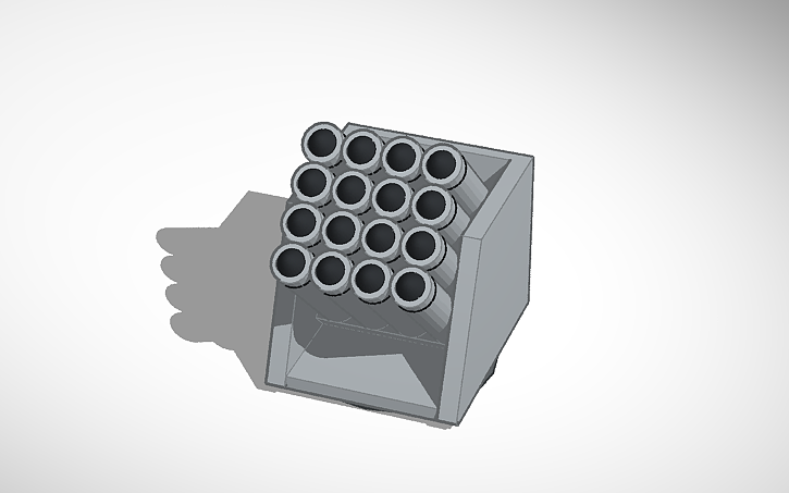 3D design battleship 4x4 missile launcher - Tinkercad