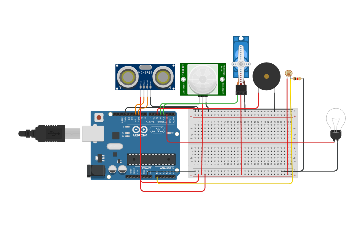 Circuit design Home Automation - Tinkercad