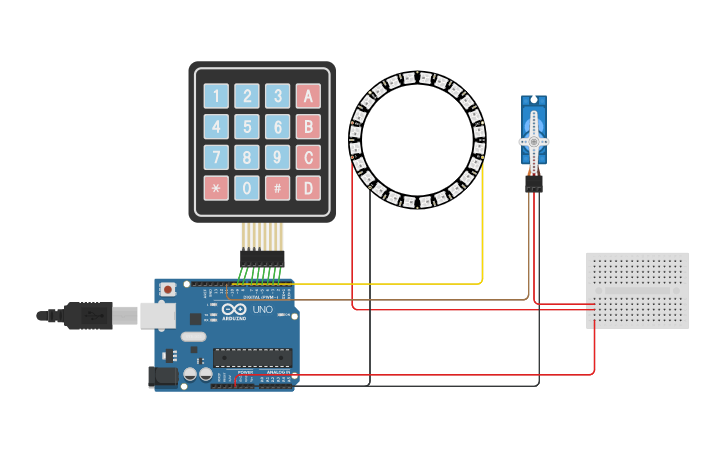 Circuit design Color Password - Tinkercad