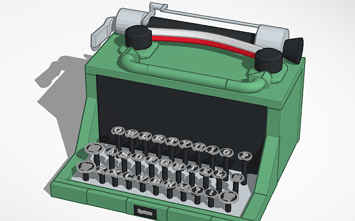 3D design Typewriter - Tinkercad
