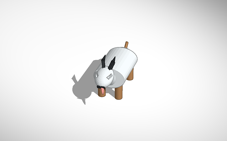 3D design goat - Tinkercad
