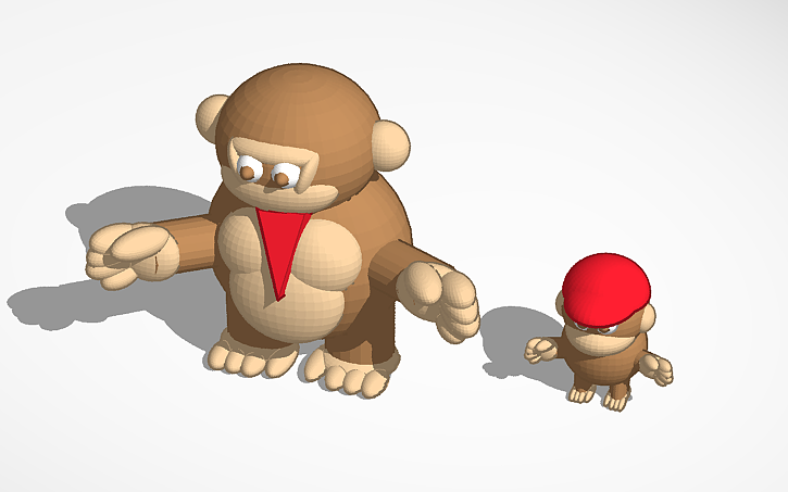 3D design Copy of Donkey Kong and Diddy Kong - Tinkercad