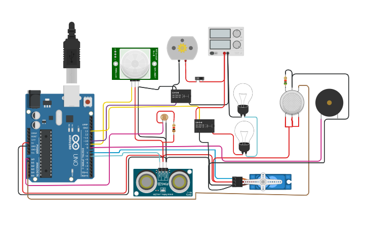 Circuit design IoT Mini project - Tinkercad
