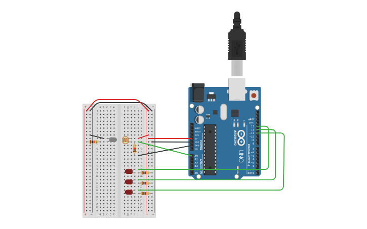 Circuit design Pulse Oximeter - Tinkercad