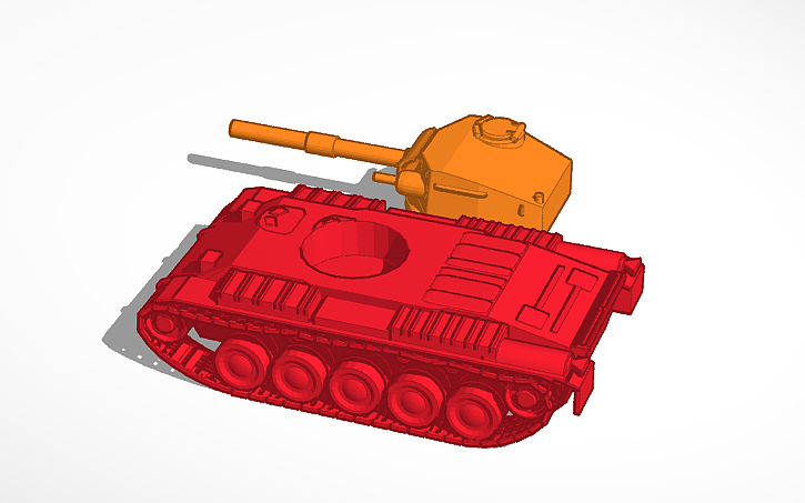 3D design Vickers CR turret-hull - Tinkercad