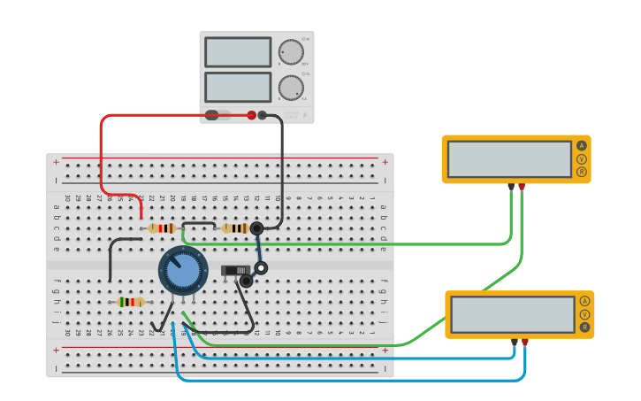 Circuit design Wheatstone Bridge | Tinkercad