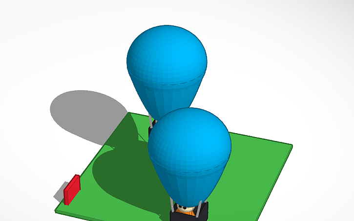 3D design hot air balloon - Tinkercad