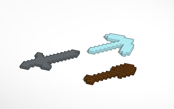 3D design Minecraft tools Print | Tinkercad