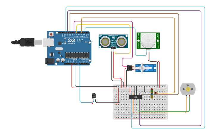 Circuit design home Automation - Tinkercad
