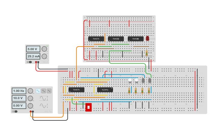 Circuit design 2's Complement - Tinkercad