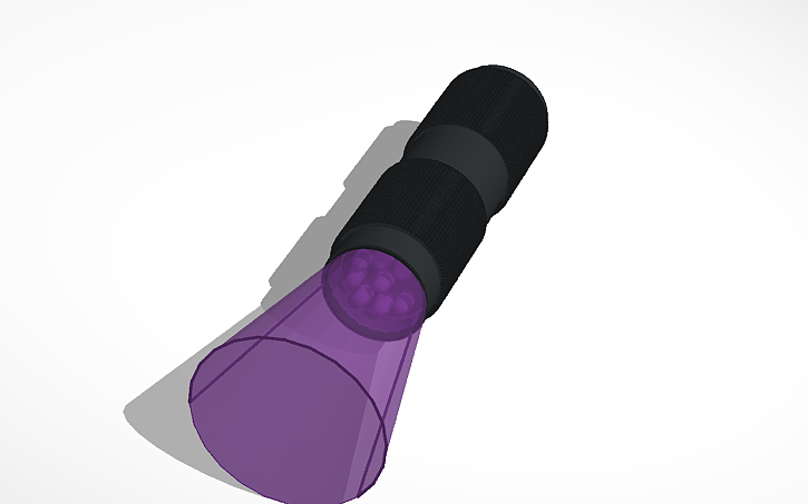 3D design UV flashlight - Tinkercad