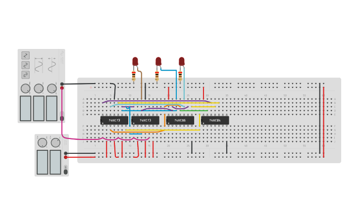 Circuit design Counter Sequence | Tinkercad