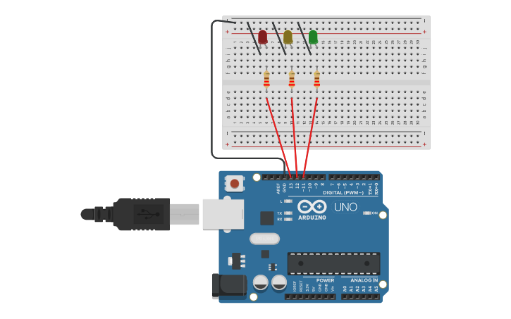Circuit Design Arduino Blinking Multiple Leds Tinkercad 4352