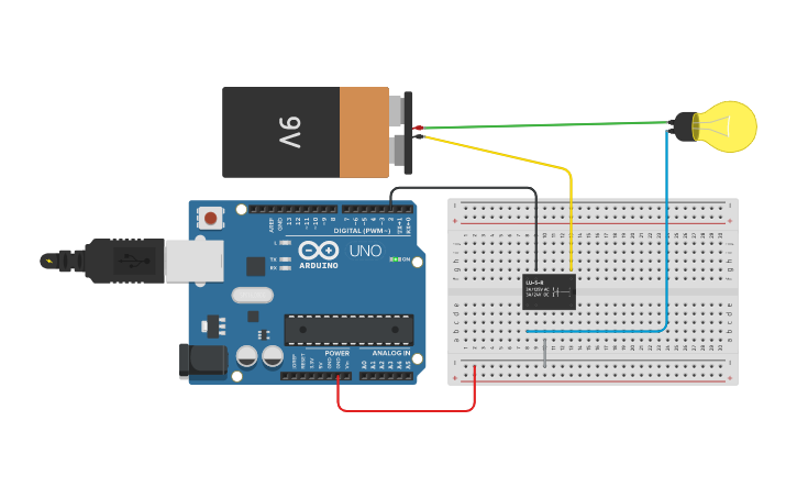 Circuit design ReléTrabalho - Tinkercad