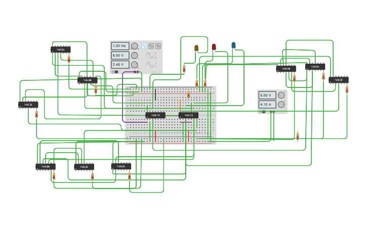Circuit design LCD course project final | Tinkercad