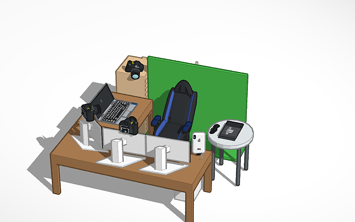 3D design gaming setup 5.0 - Tinkercad