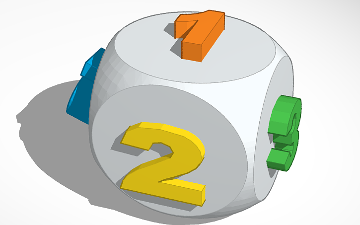 3D design Dice - Tinkercad