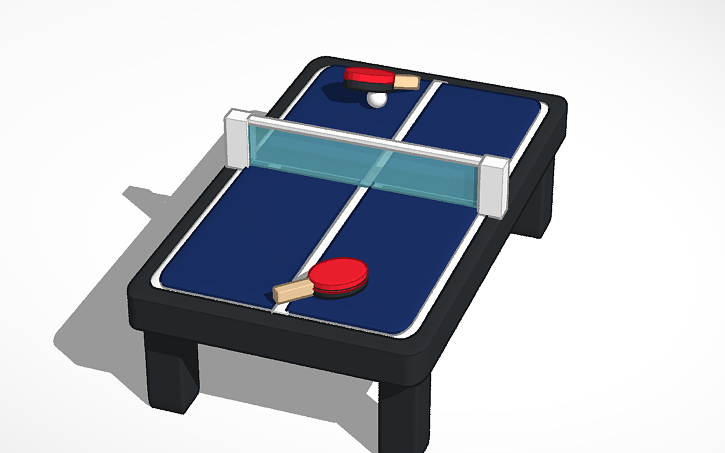 3D design ping-pong - Tinkercad