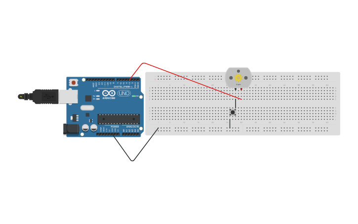 Circuit design Mario Iraheta Arduino movimiento motor | Tinkercad