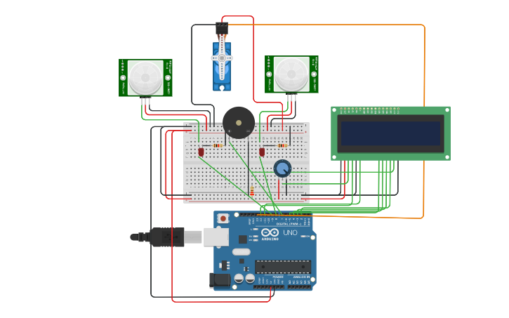 Circuit design people Counter - Tinkercad