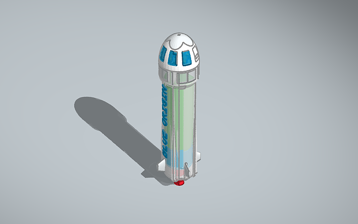 3D design Launchable (?) Rocket mdh v1 - Tinkercad