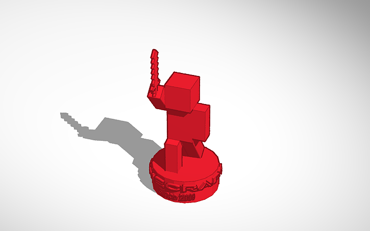 3D design Minecraft statue - Tinkercad