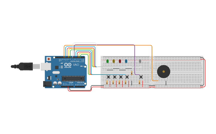 Circuit design Jogo da memória - Tinkercad