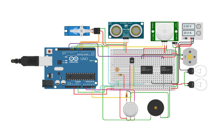 Circuit Design Smart Building Monitoring System 02 Tinkercad