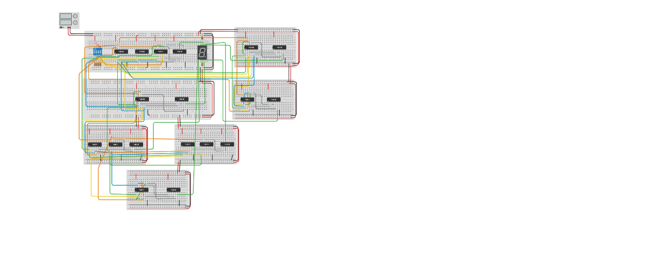 Circuit design CIRCUITO COMBINACIONAL NUMERO DE CC - Tinkercad