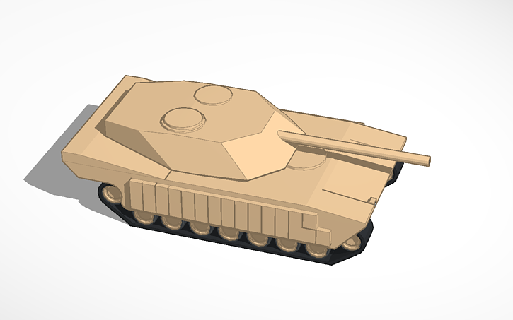 3D design M1A2 Abrams Tank - Tinkercad