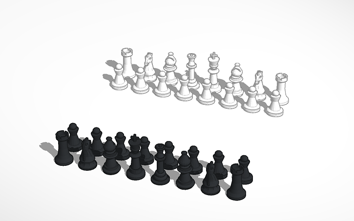 3D design chess set - Tinkercad