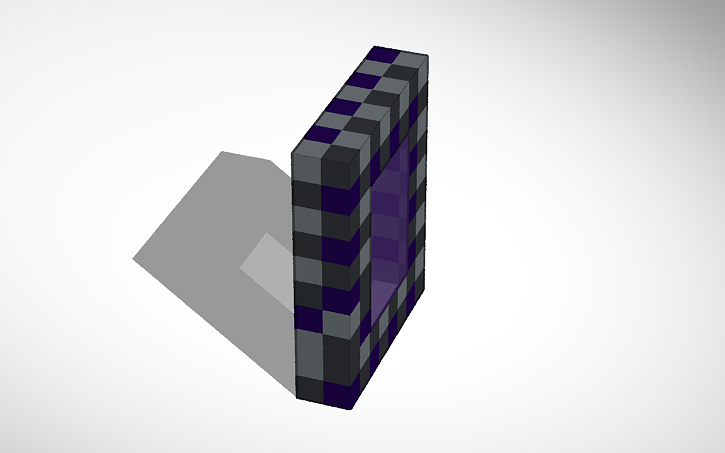 3D design Minecraft nether portal - Tinkercad