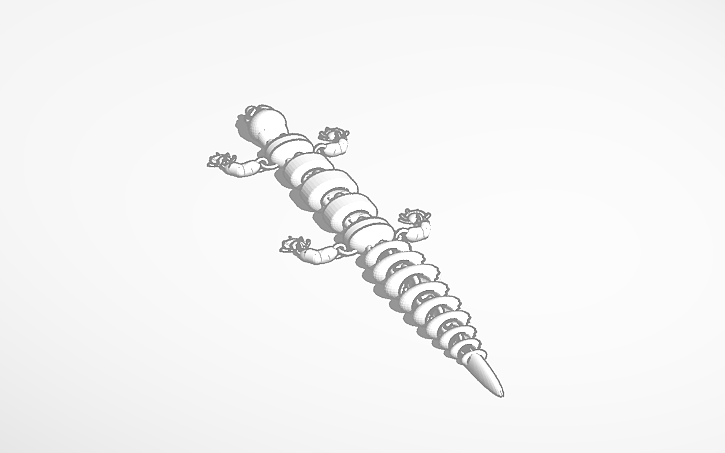 3D design Articulated leopard gecko - Tinkercad
