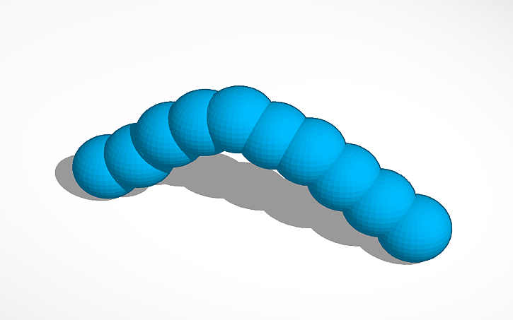 3D design inch worm. - Tinkercad